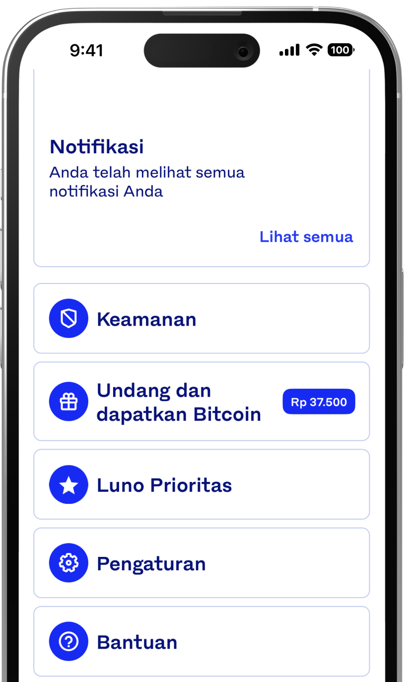Panduan menggunakan aplikasi Luno – Bantuan
